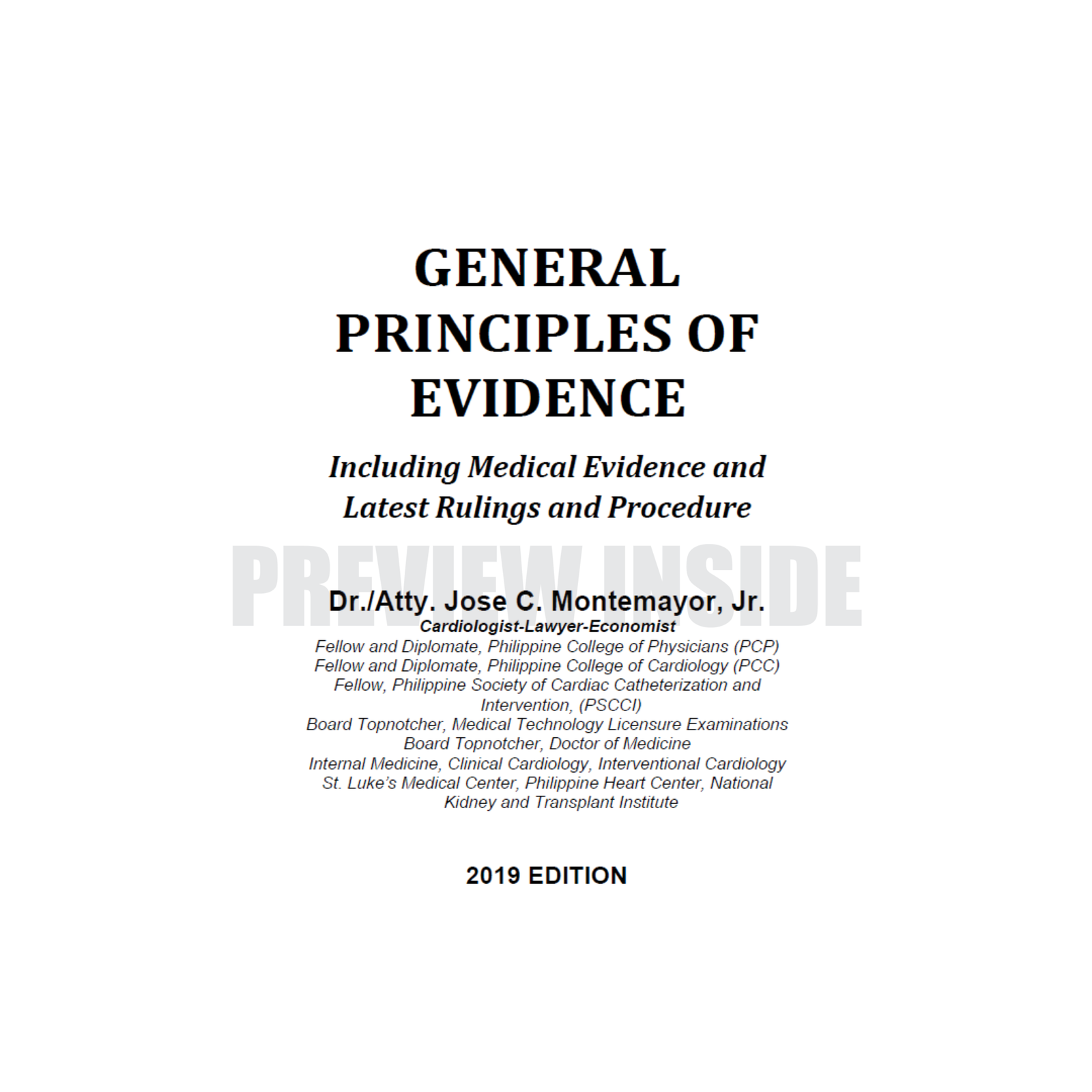 General Principles of Evidence – Centralbooks