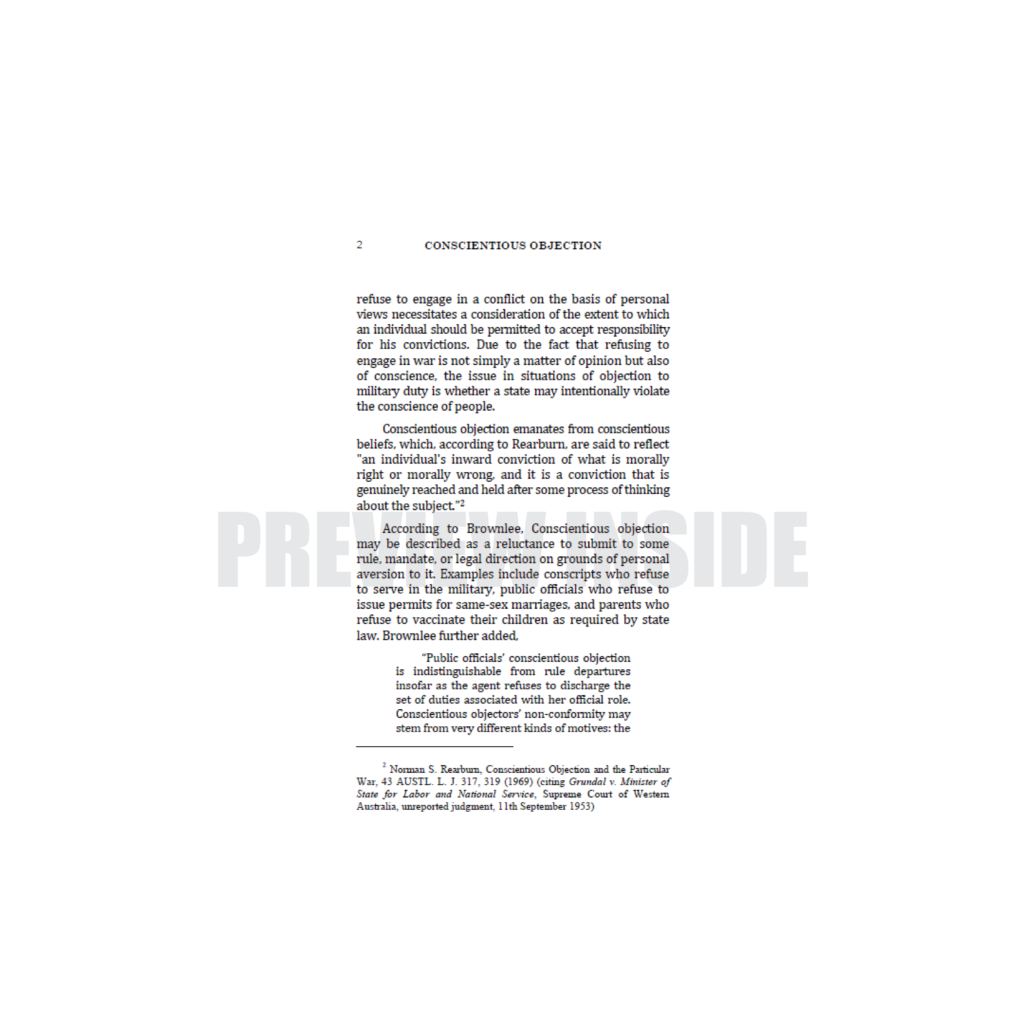 Conscientious Objection – Centralbooks