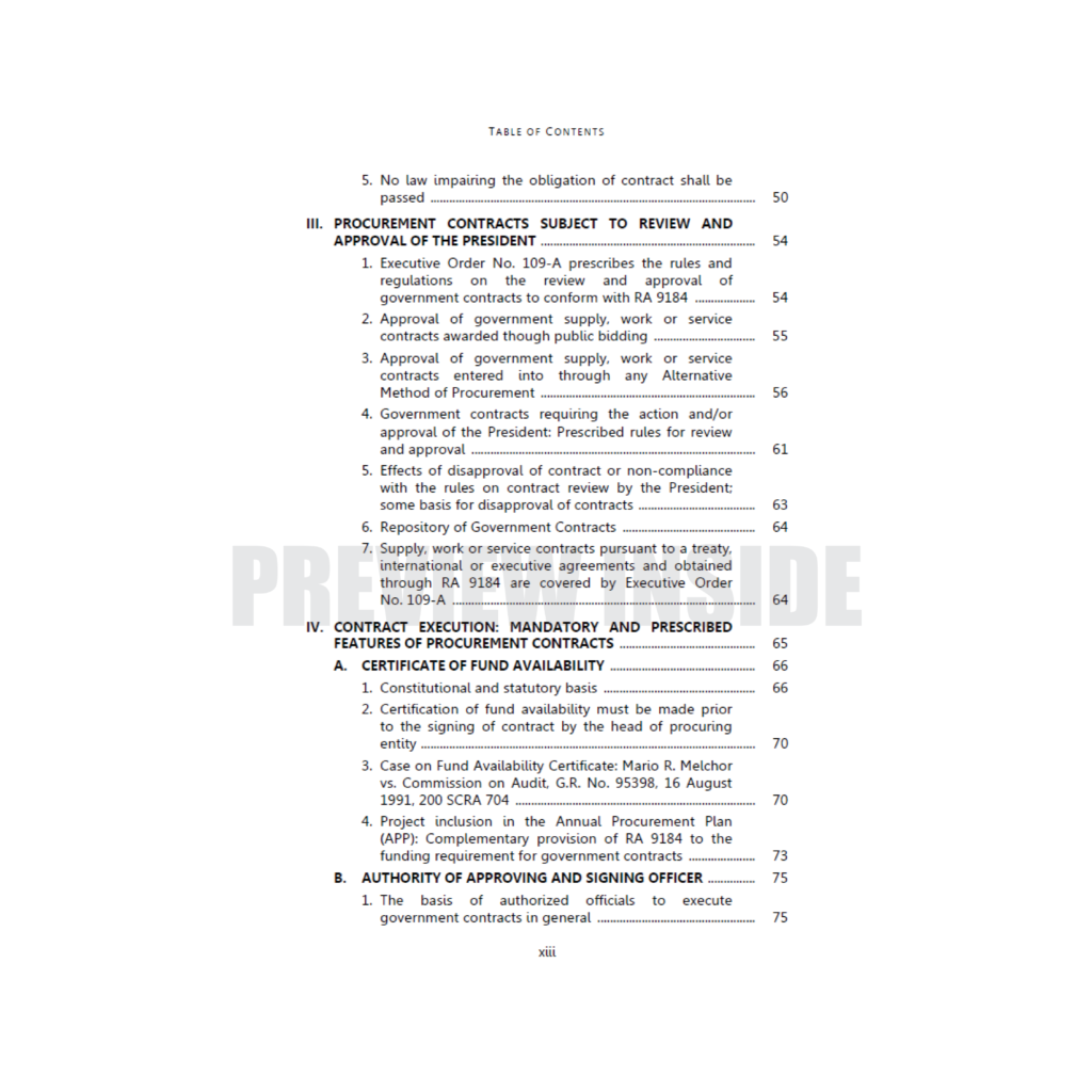 The Law on Government Procurement Contracts – Centralbooks