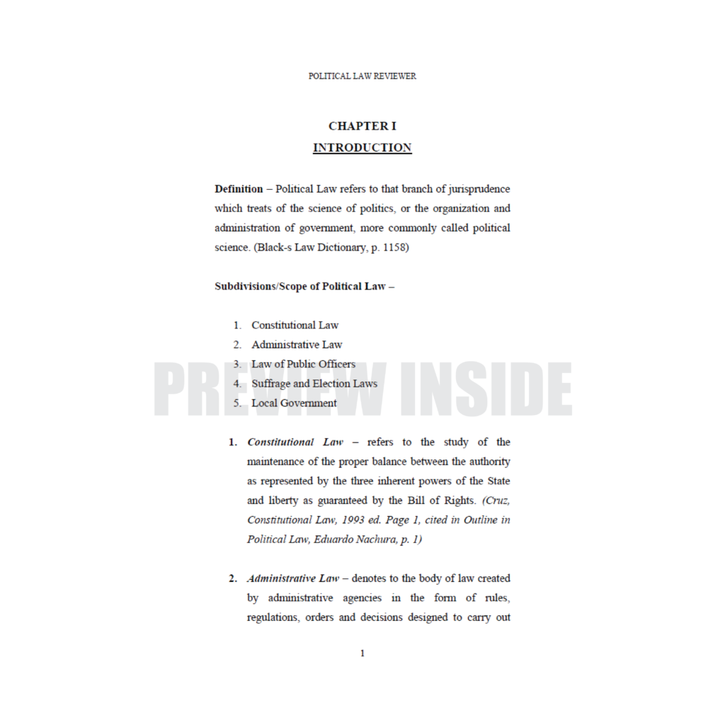 Political Law Reviewer – Centralbooks