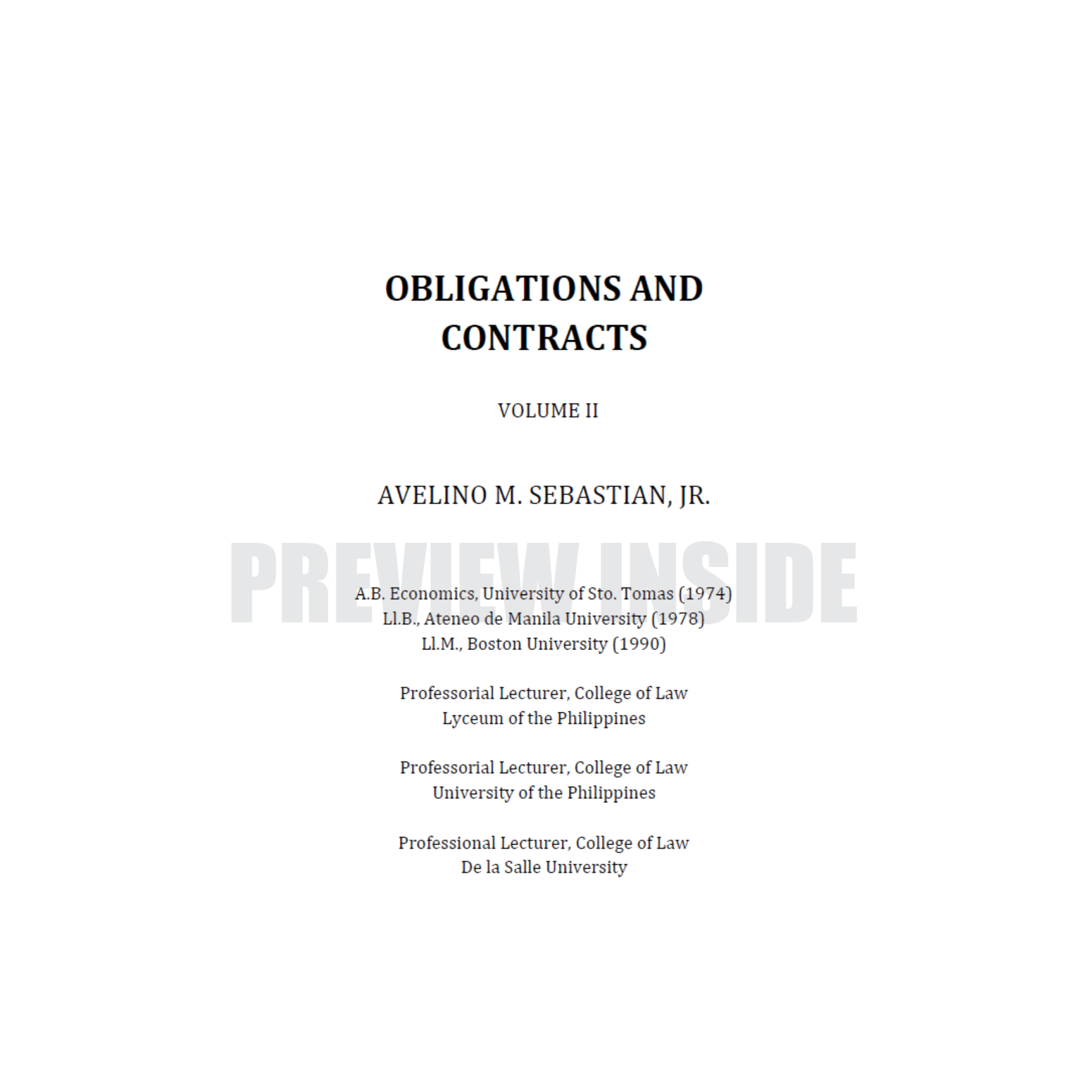 Obligations and Contracts (Volume 2) – Centralbooks