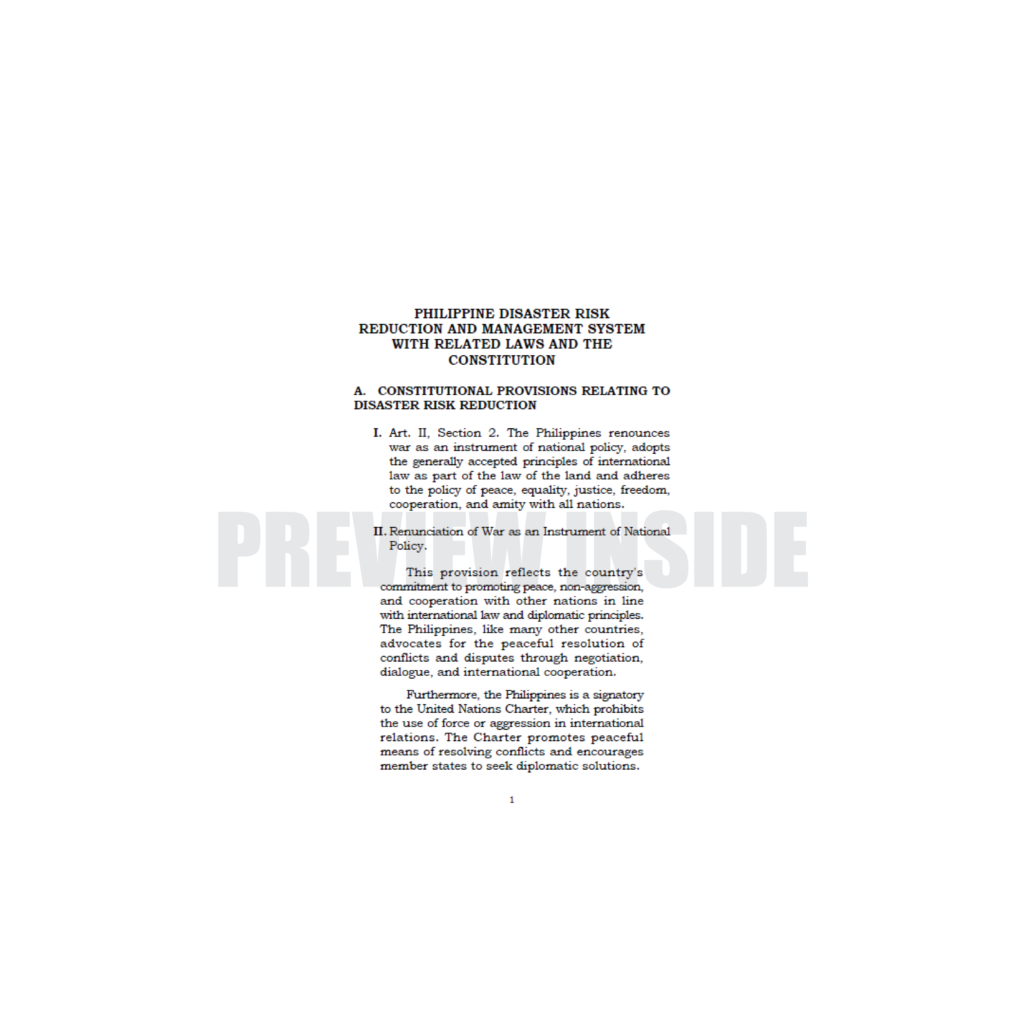 Philippine Disaster Risk Reduction and Management System with Related ...