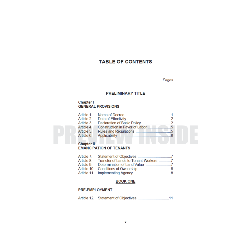 The Labor Code of the Philippines – Centralbooks