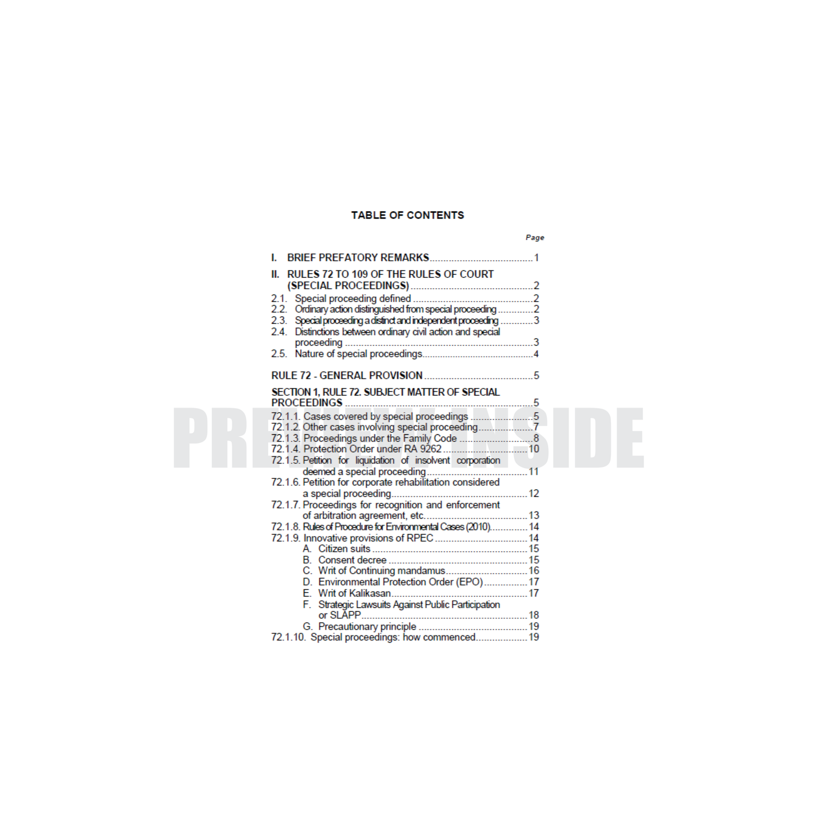 Special Rules and Proceedings – Centralbooks