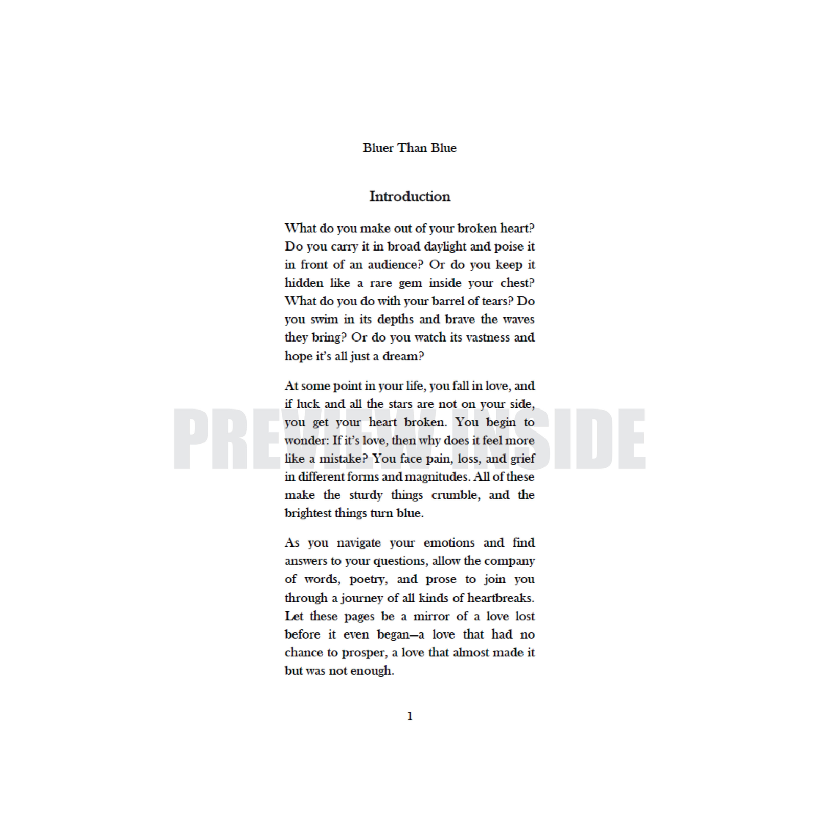 Bluer Than Blue: Prose and Poetry – Centralbooks