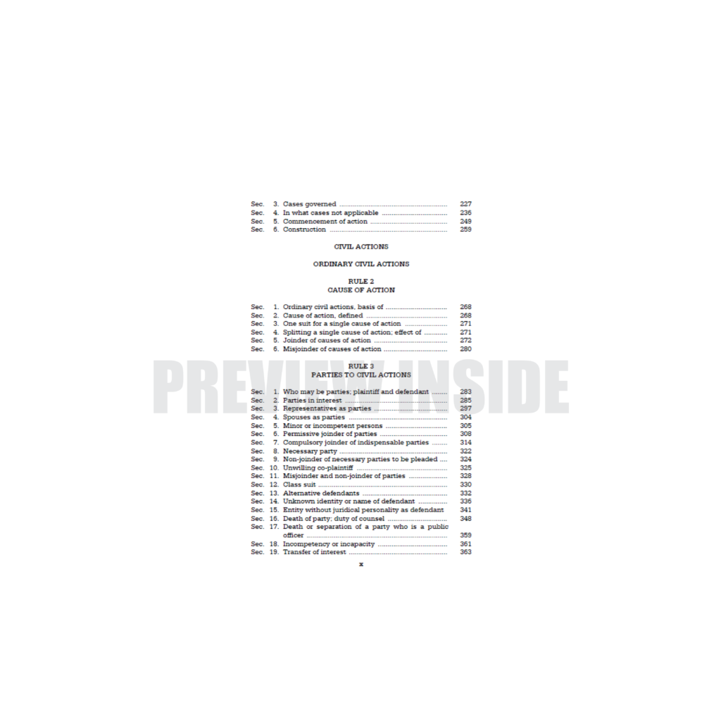 Notes and Cases in Remedial Law (Civil Procedure) Vol. I Part 1 ...