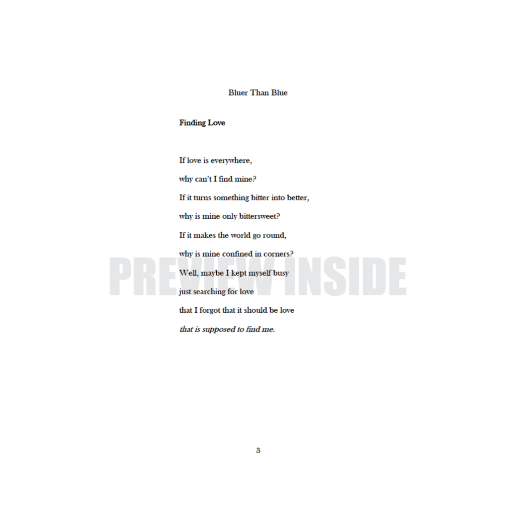 Bluer Than Blue: Prose and Poetry – Centralbooks