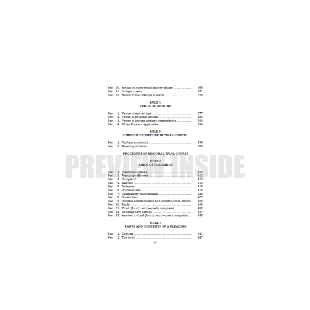 Notes and Cases in Remedial Law (Civil Procedure) Vol. I Part 1 ...