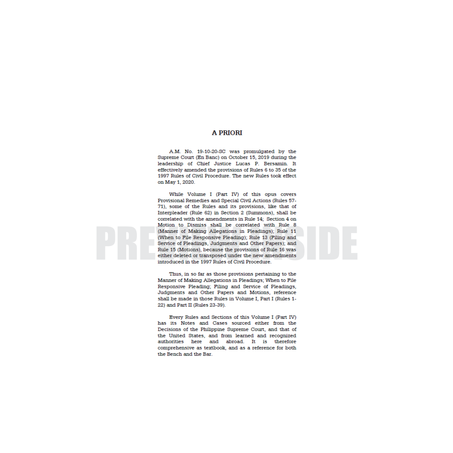 Notes and Cases in Remedial Law (Civil Procedure) Vol. I Part 4 ...