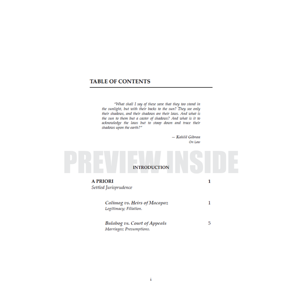 Ratio Legis: Development In Family Law – Centralbooks