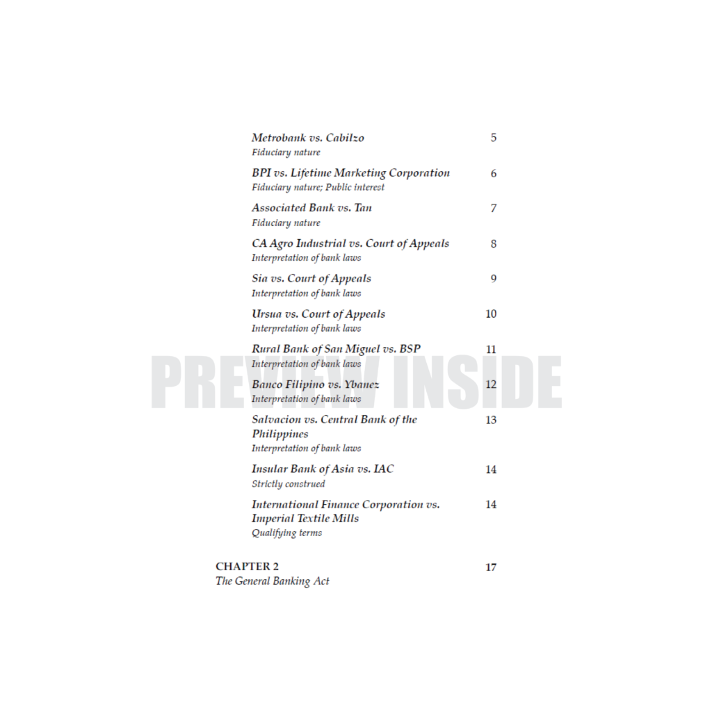 Ratio Legis: Banking Laws – Centralbooks