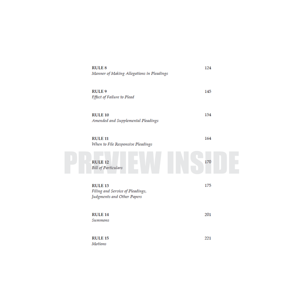 Outline in Remedial Law Volume I: Civil Procedure – Centralbooks