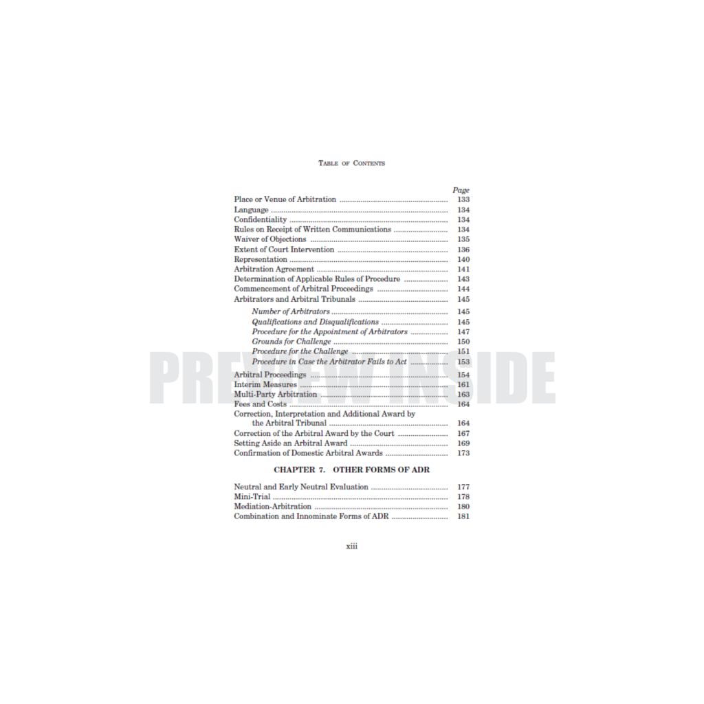 Alternative Dispute Resolution – Centralbooks