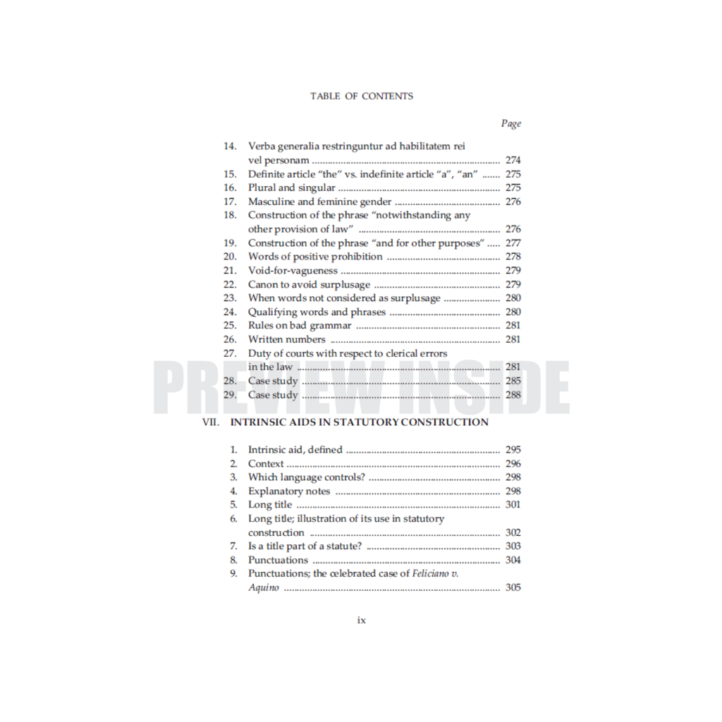 Canons of Statutory Construction – Centralbooks