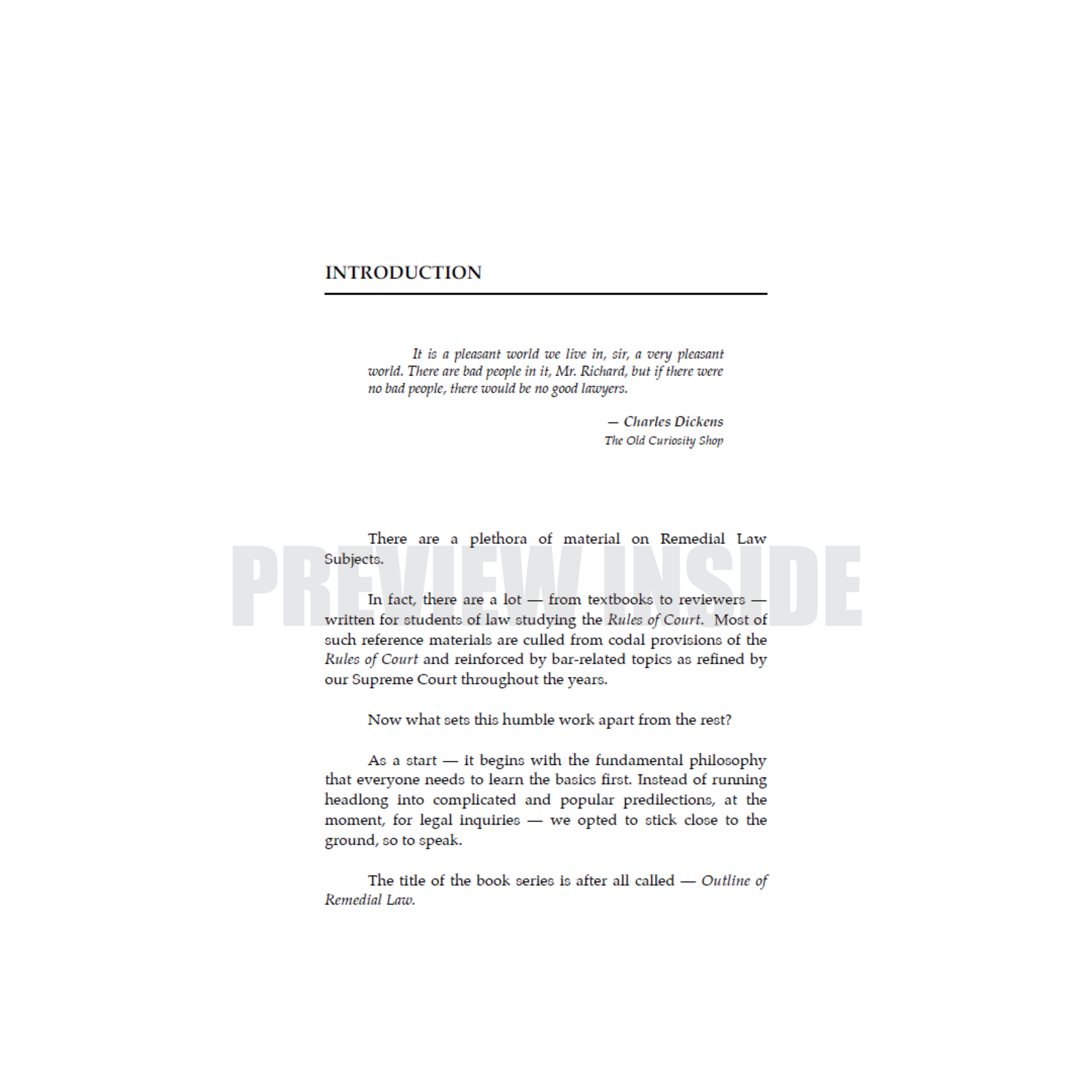Outline in Remedial Law Volume I: Civil Procedure – Centralbooks