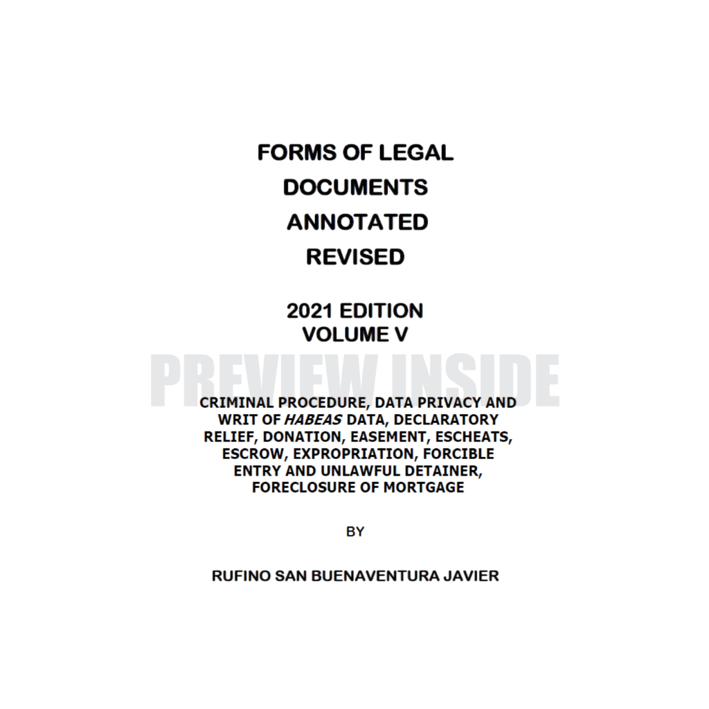 Forms of Legal Documents Annotated Revised (Volume 5) – Centralbooks