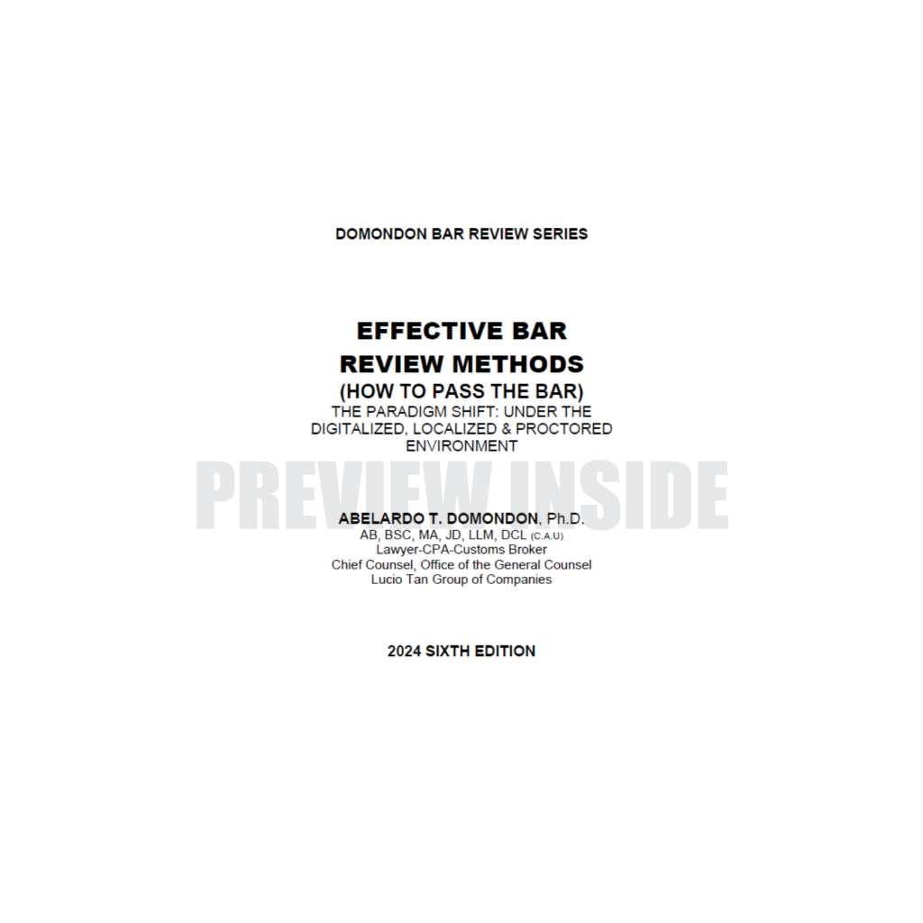 Effective Bar Review Methods (How to Pass the Bar) 6th Edition ...
