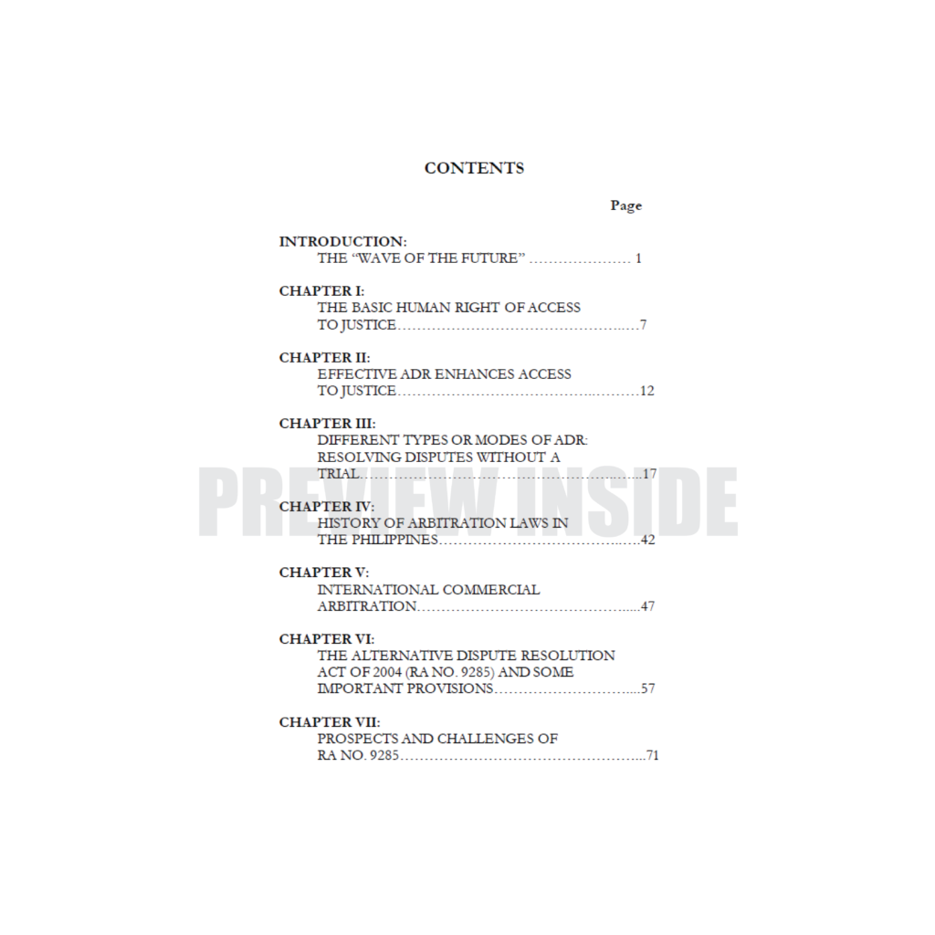 Alternative Dispute Resolution – Centralbooks