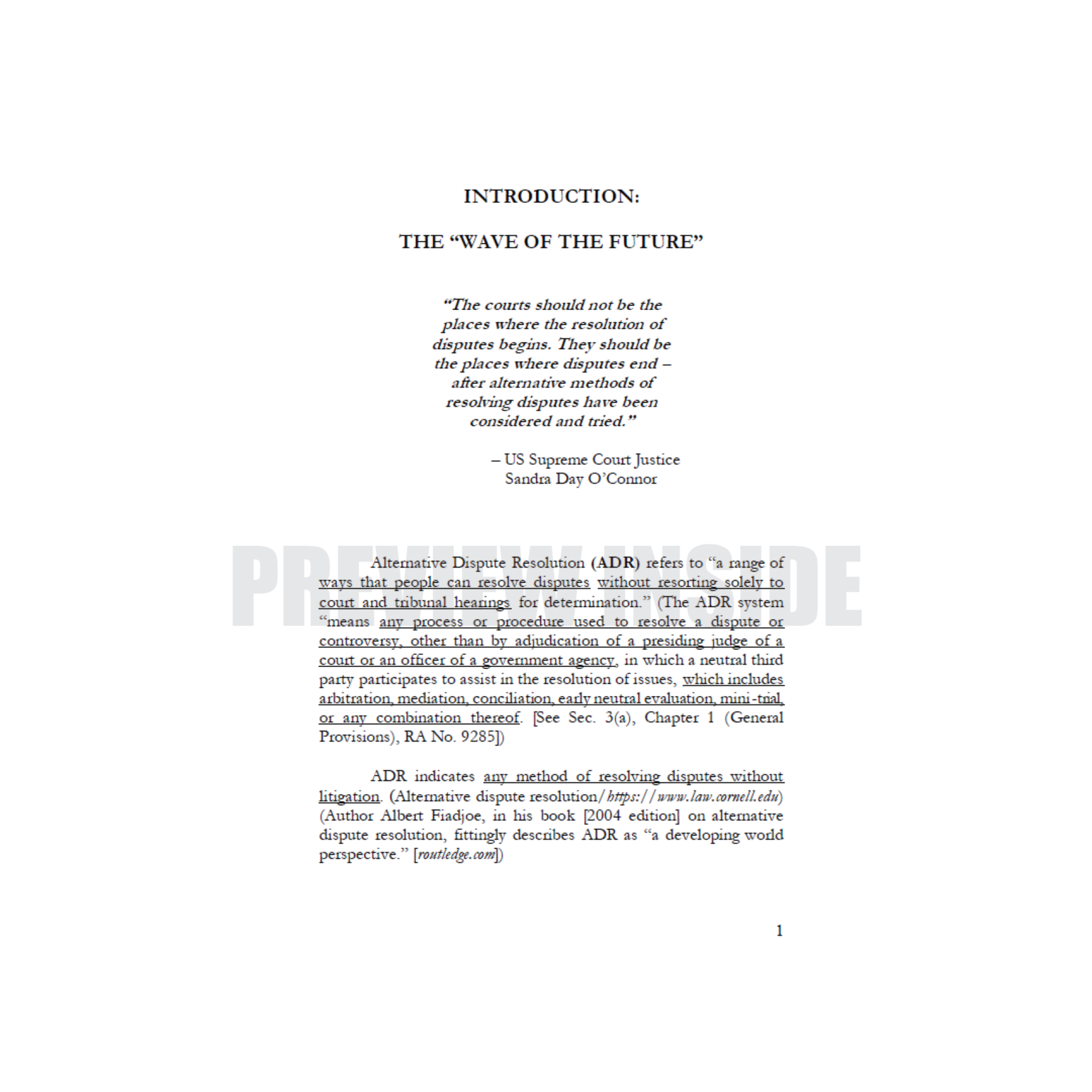 Alternative Dispute Resolution – Centralbooks