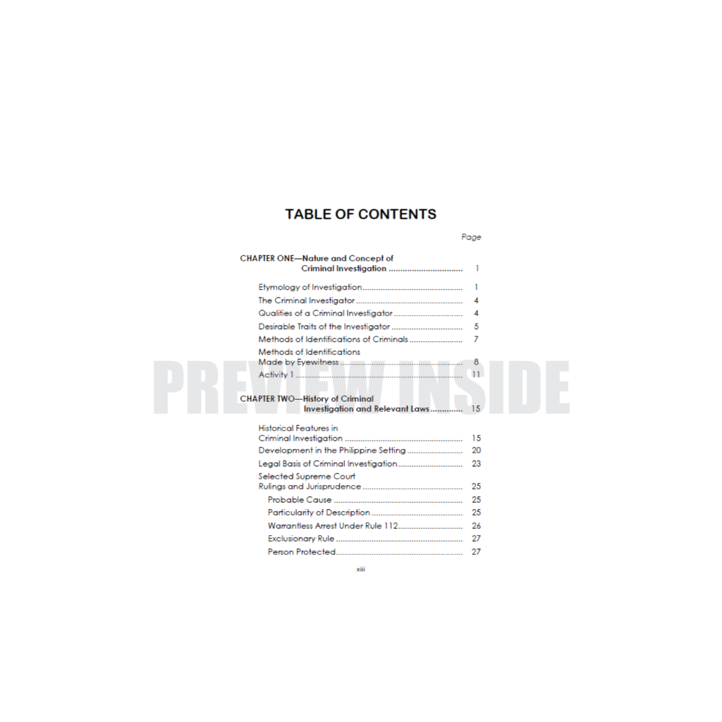 Fundamentals of Criminal Investigation and Intelligence – Centralbooks