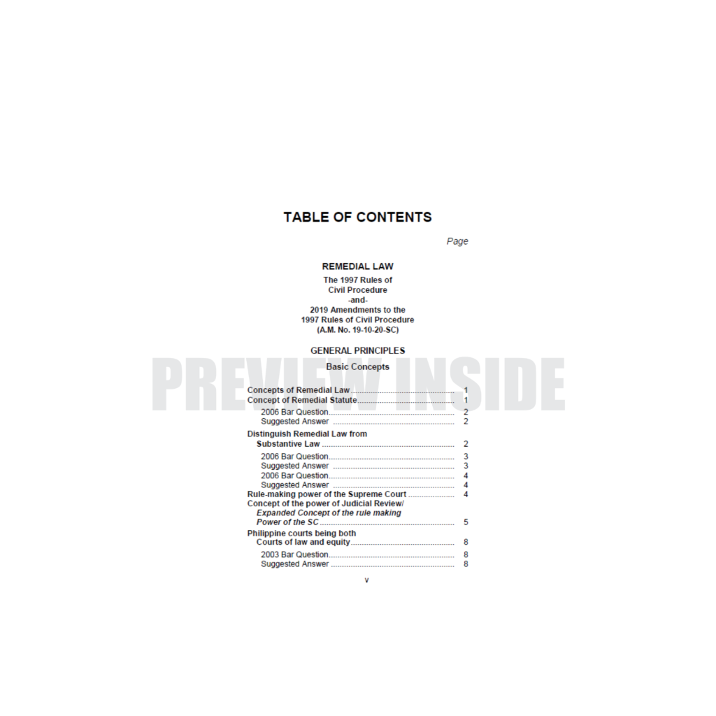 Remedial Law Volume 1: The 1997 Rules of Civil Procedure – Centralbooks