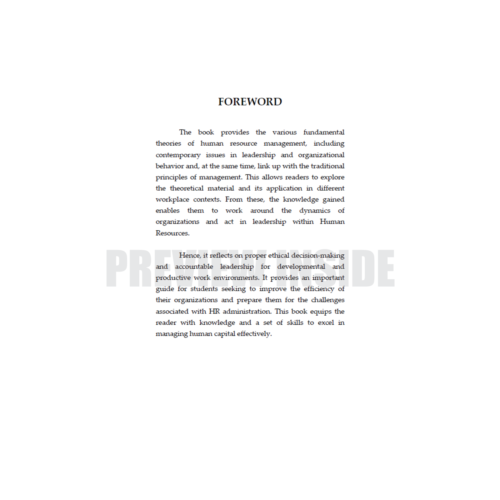 Human Resource Management – Centralbooks