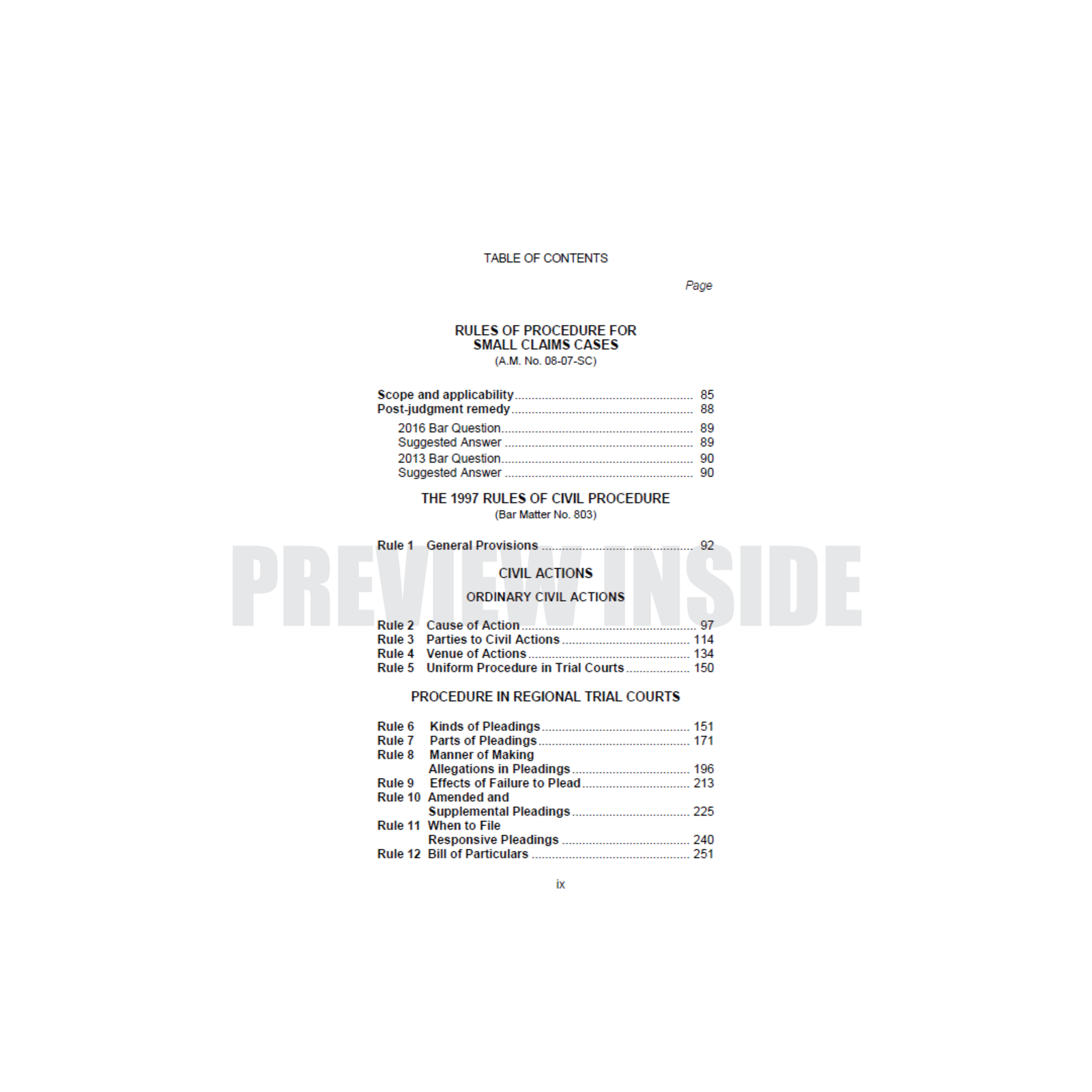 Remedial Law Volume 1: The 1997 Rules of Civil Procedure – Centralbooks