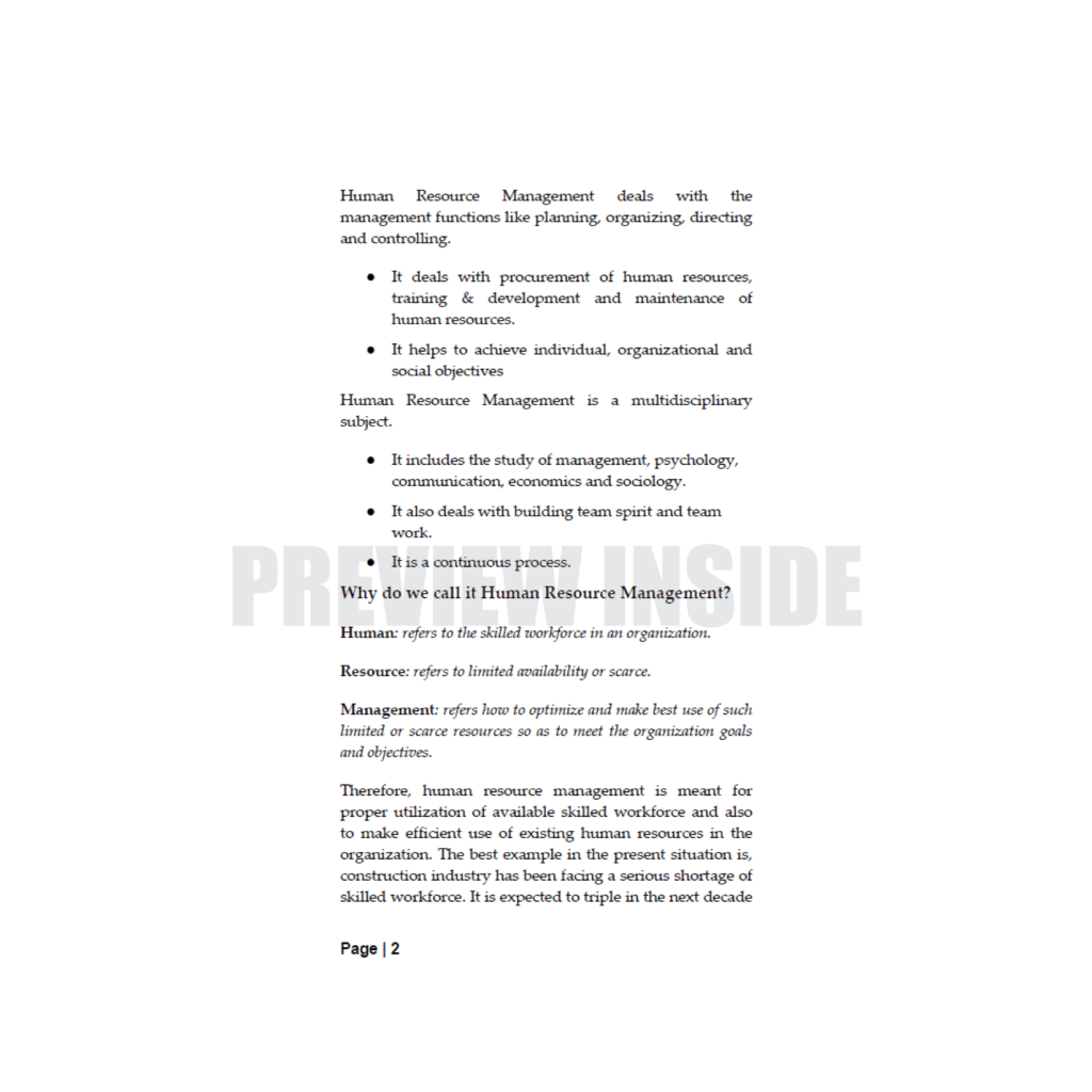 Human Resource Management – Centralbooks