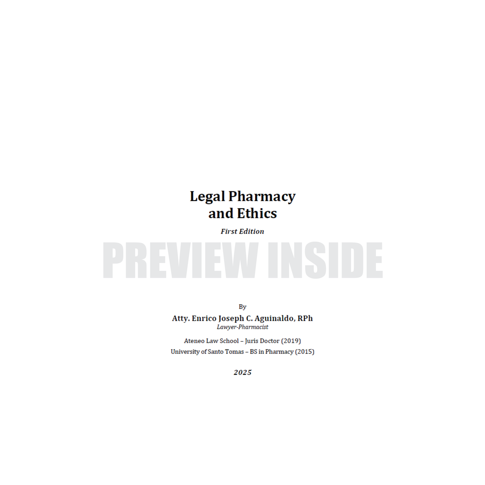 Legal Pharmacy and Ethics – Centralbooks