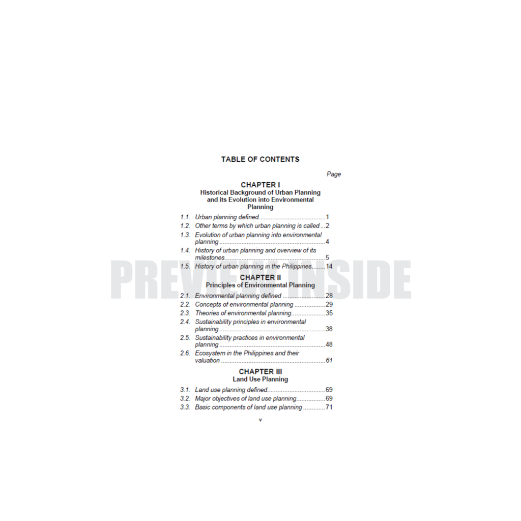 Fundamentals of Philippine Environmental Planning: Principles ...