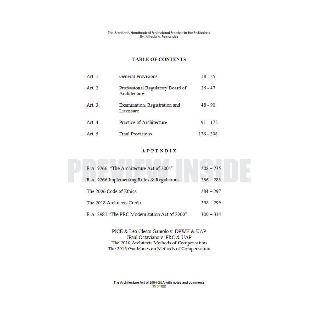 The Architects Handbook of Professional Practice in the Philippines (R ...