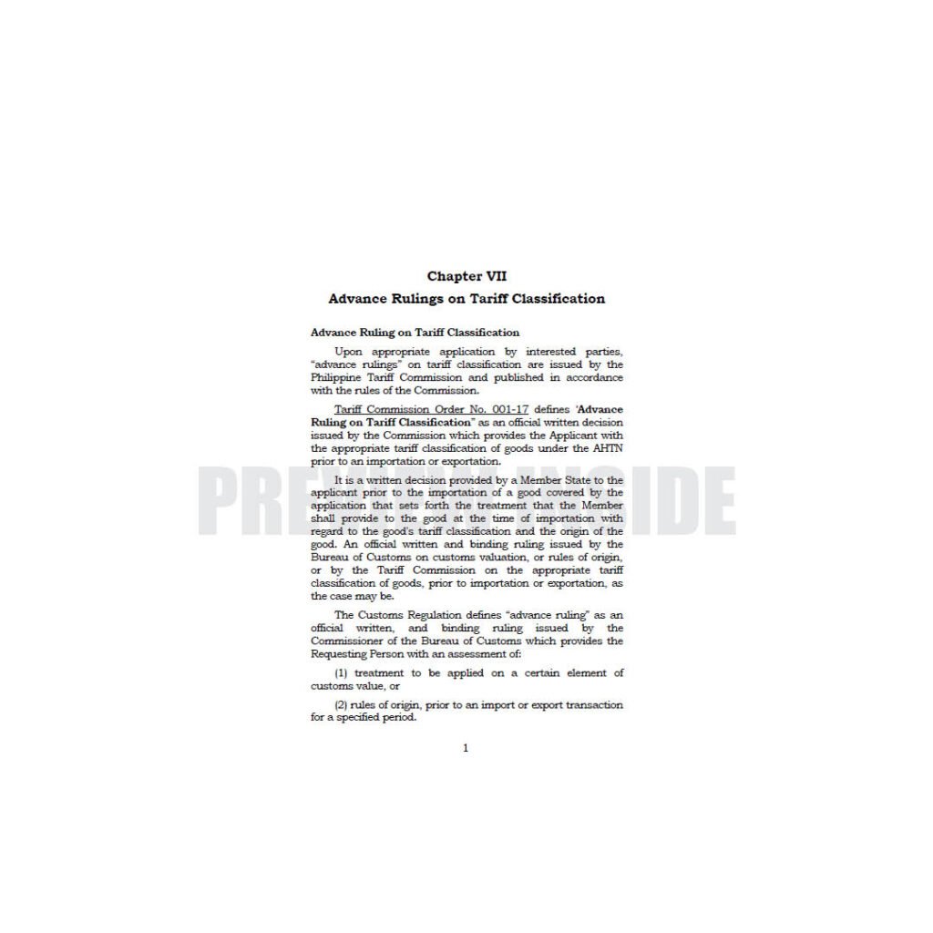 Hornbook on Customs Tariff Classification Volume 2 – Centralbooks