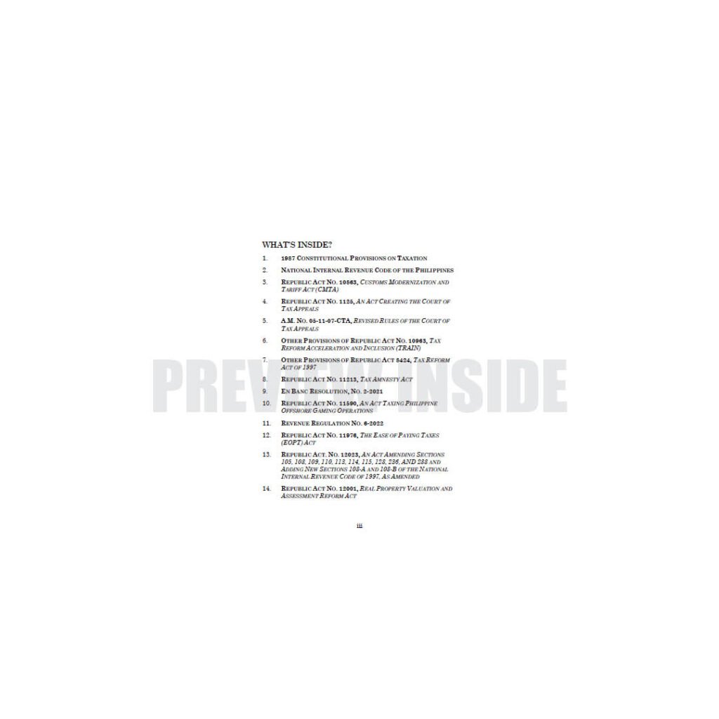 Philippine Taxation Laws (Codal) – Centralbooks
