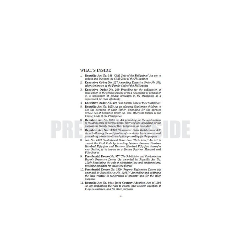 Civil Code of the Philippines (Lawyer’s Edition) – Centralbooks