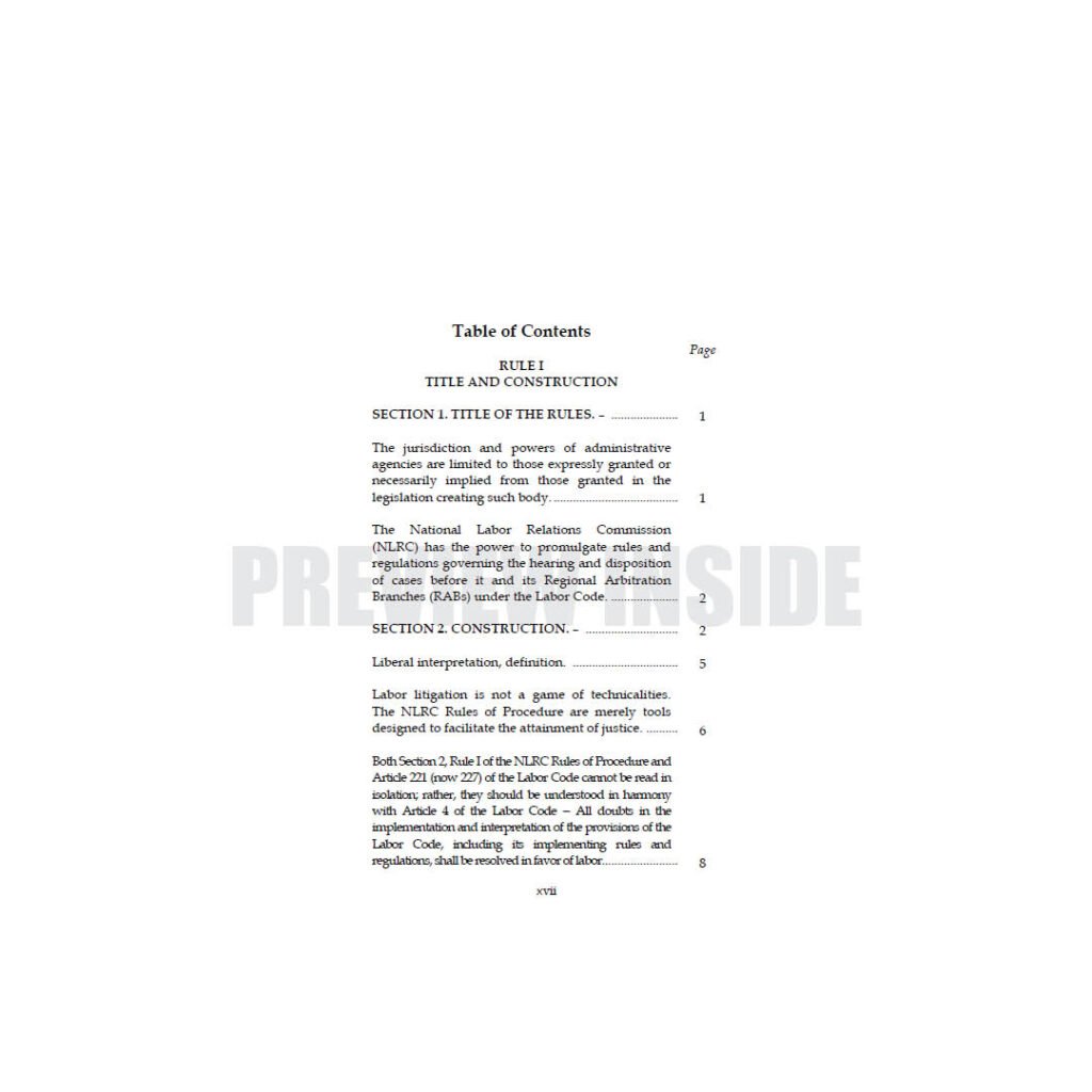 The NLRC Rules of Procedure Annotated – Centralbooks