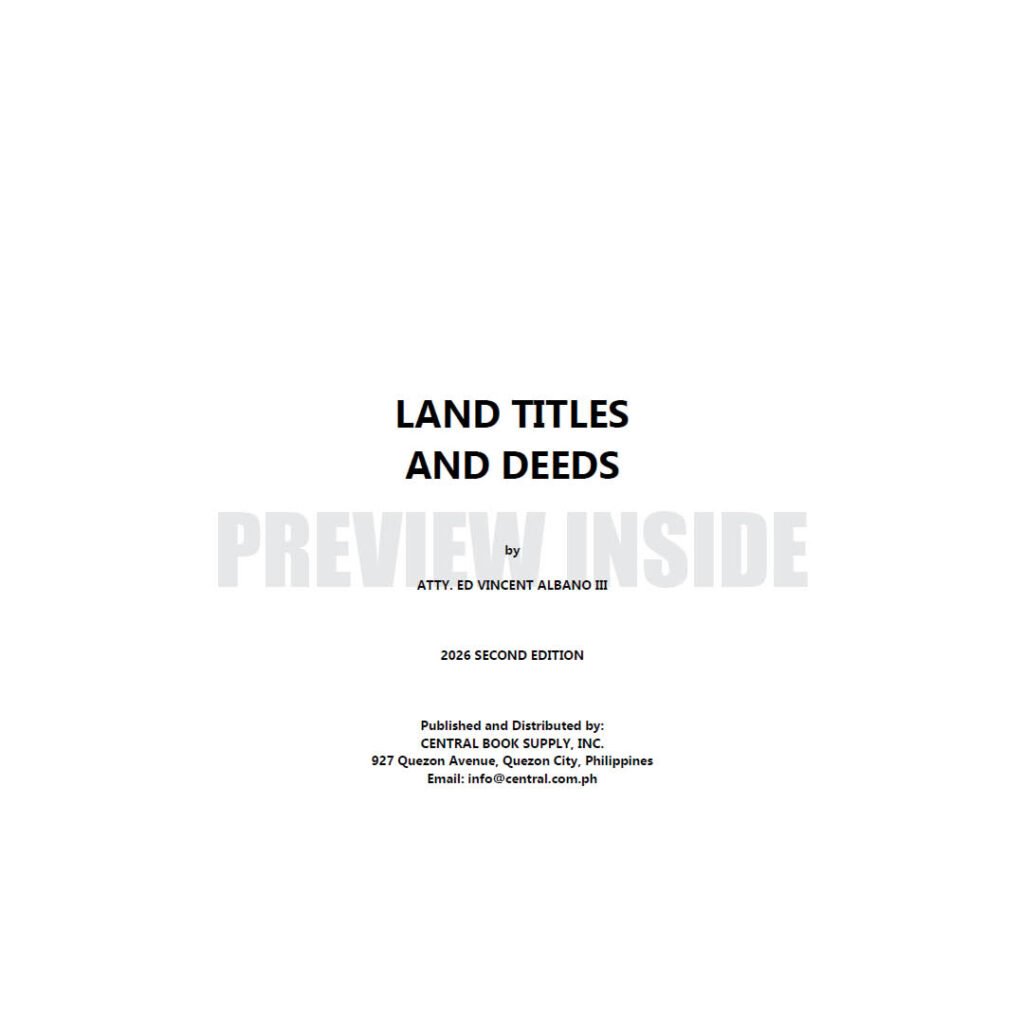 Land Titles and Deeds – Centralbooks