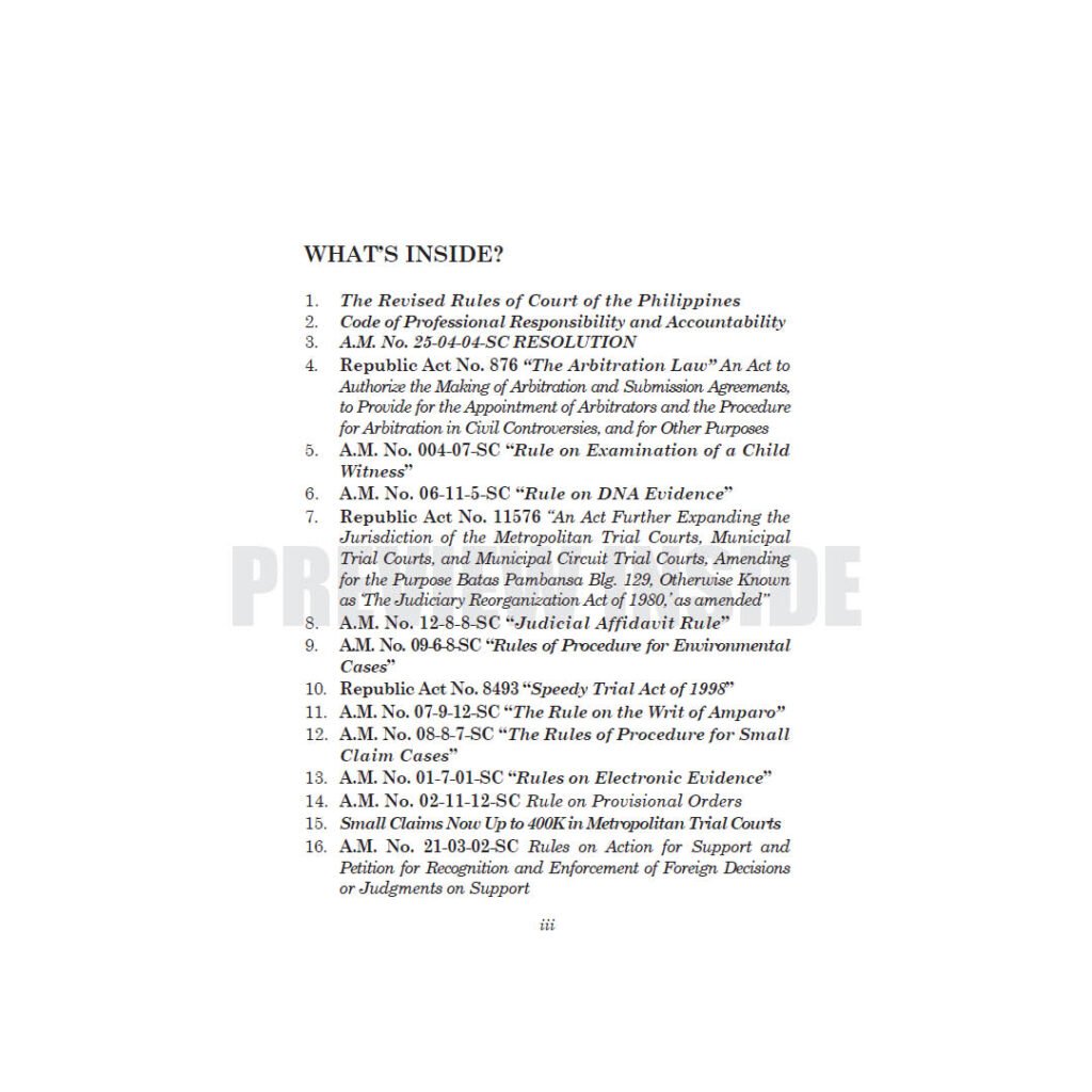 The Revised Rules of Court (Codal) 2026 Edition – Centralbooks