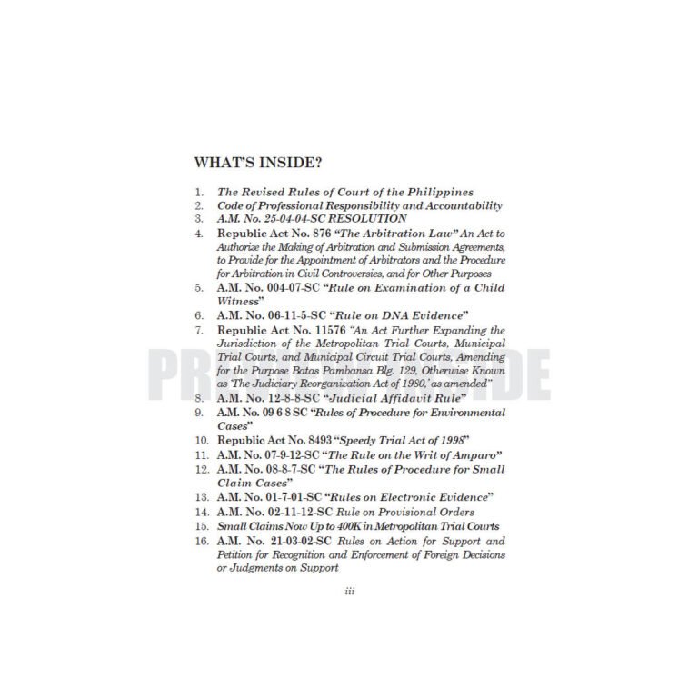 The Revised Rules of Court (Codal) 2026 Edition – Centralbooks