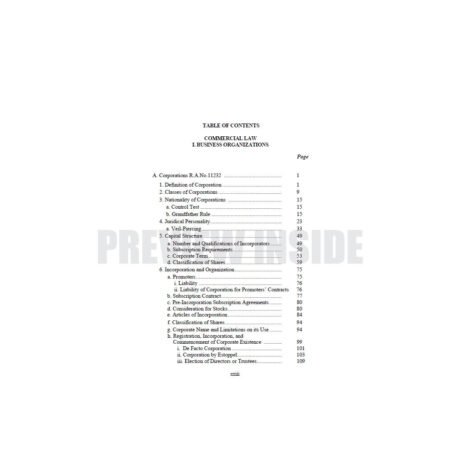 Compendious Bar Reviewer on Commercial Law: Based on Bar Exam Syllabus ...